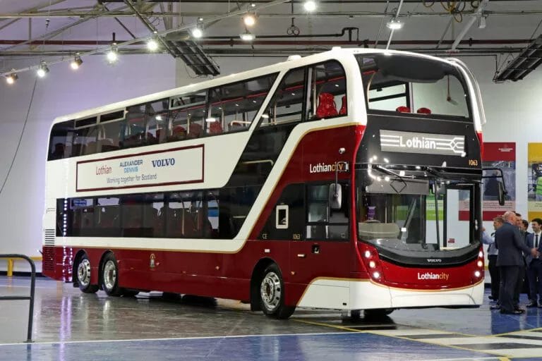 100 seats for Lothian in new three-axle Alexander Dennis Enviro400XLB on Volvo chassis ...